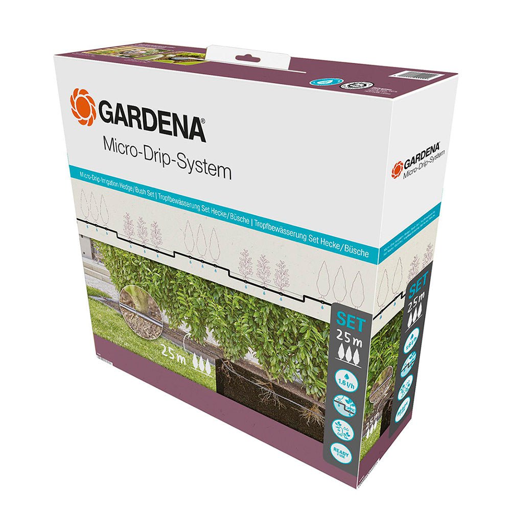 Gardena Drip Line 25m Starter Set (Hedge/Bush) - 13500 — Easy Garden ...
