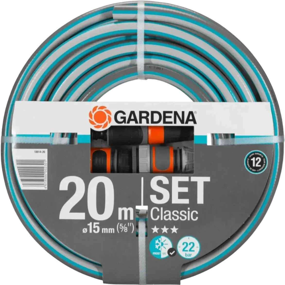 Gardena 20M Classic Hose Starter Set 5/8" -18014 — Easy Garden Irrigation